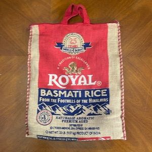 Royal | Bags | Jute Royal Basmati Rice Bag With Zipper | Poshmark